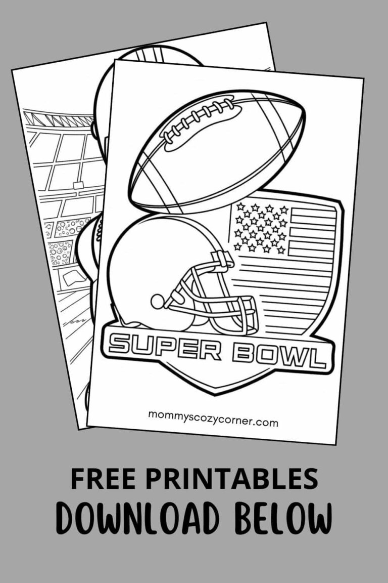 13 Free Superbowl Coloring Pages Printables