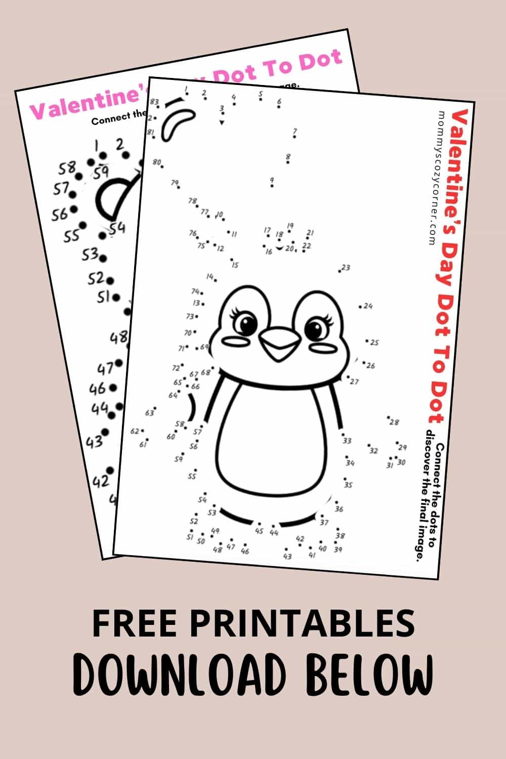 2 Valentine's Day Connect The Dots Printables For Kids