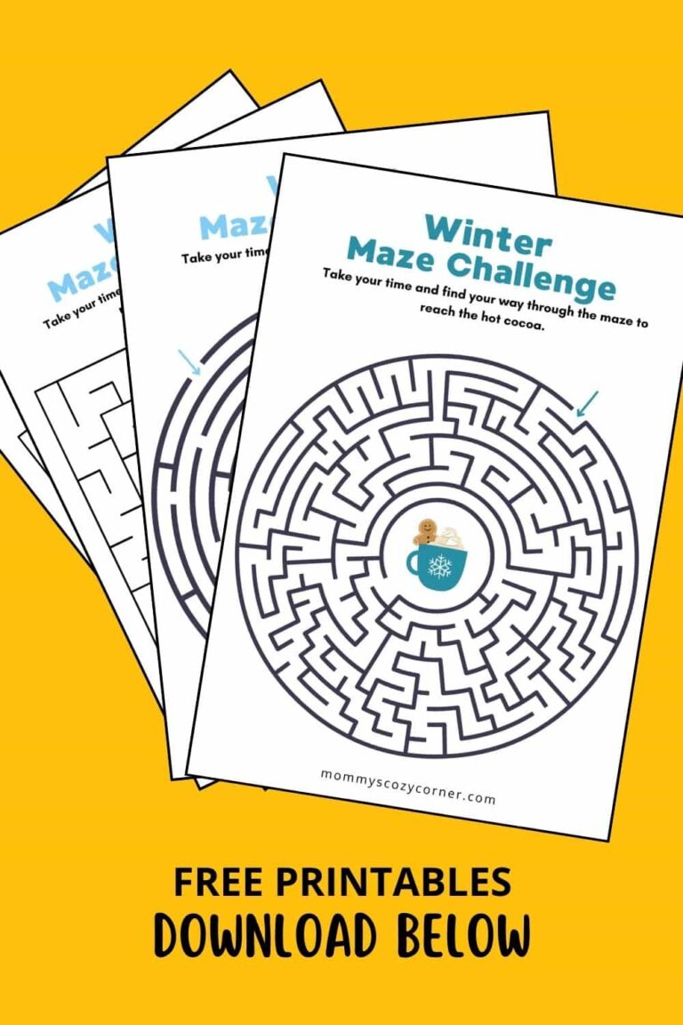 4 Free Winter Maze Printable Games To Print At Home