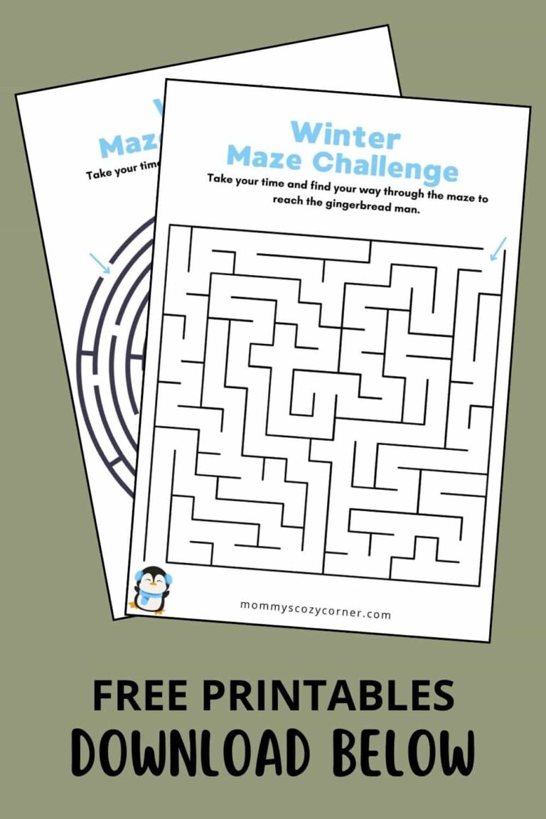 4 Free Winter Maze Printable Games To Print At Home