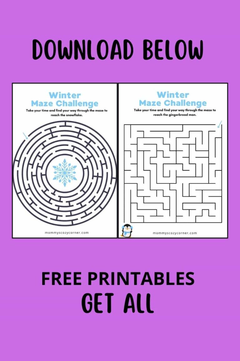4 Free Winter Maze Printable Games To Print At Home