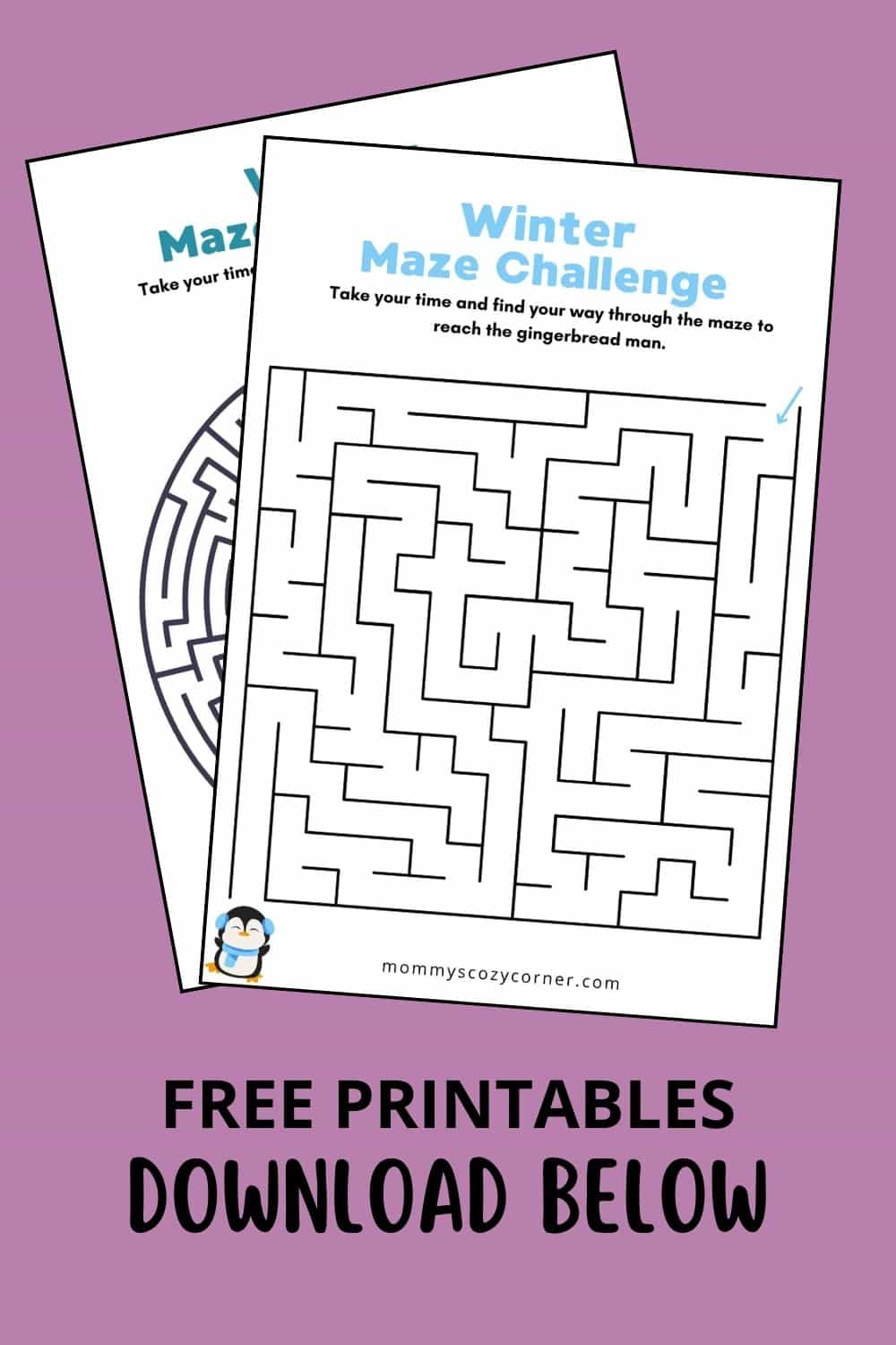 4 Free Winter Maze Printable Games To Print At Home