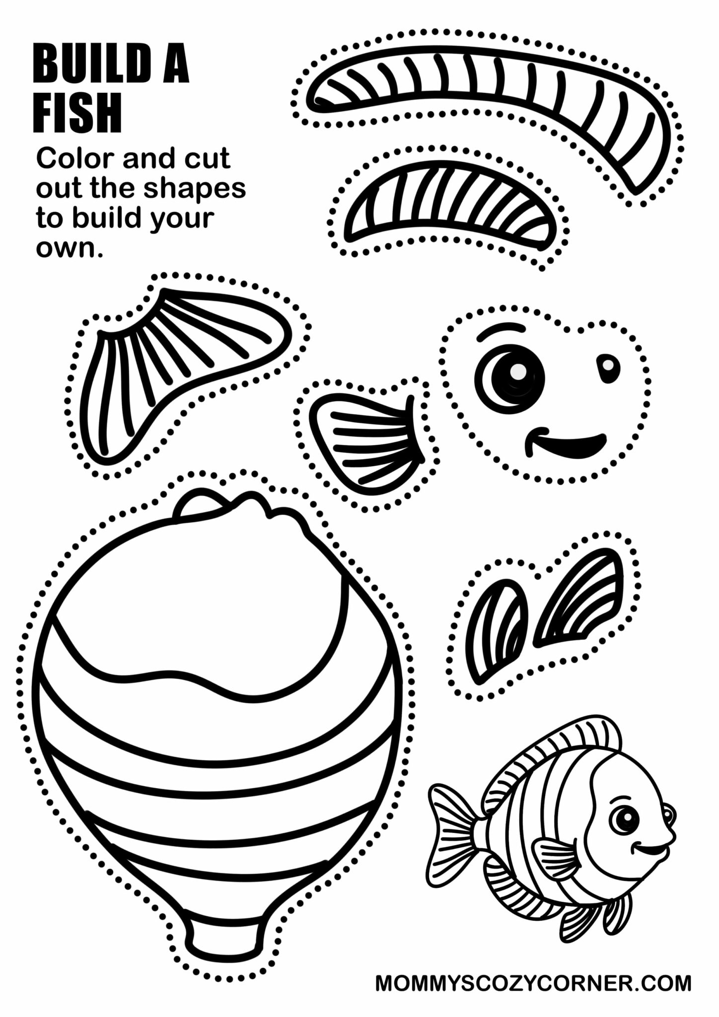 7 Under the Sea Cut and Paste Crafts for Kids