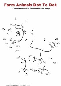 11 Farm Animals Connect The Dots Printables