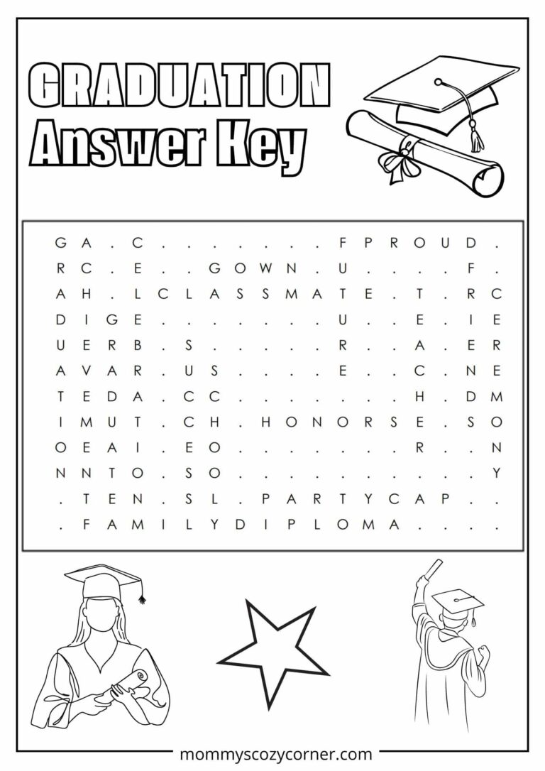 3 Hard Graduation Word Search Printables For Kids