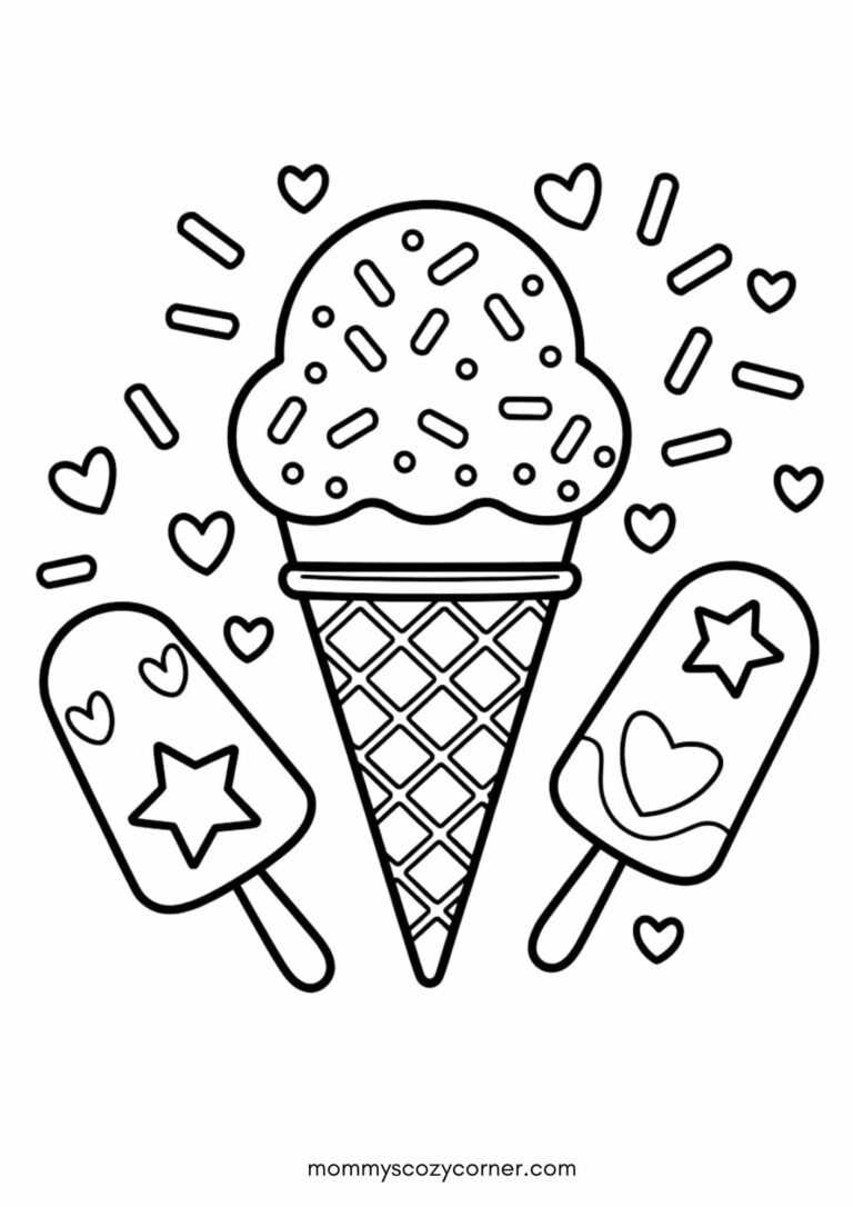 27 Cute And Fun Ice Cream Coloring Pages For Kids