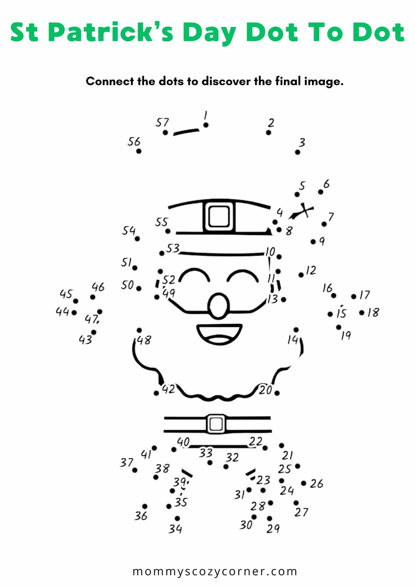 4 Leprechaun Connect The Dots Activities For Kids