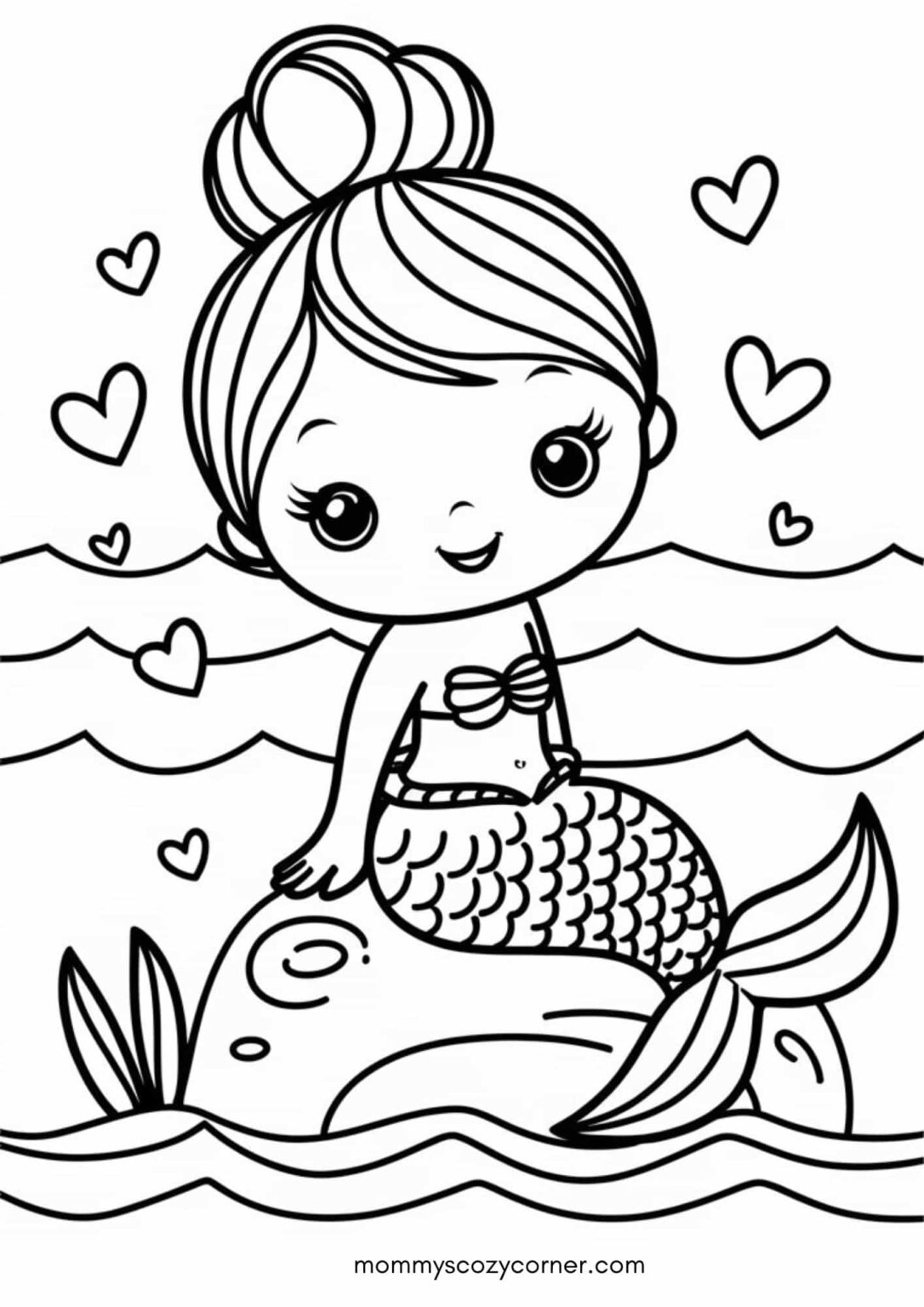 19 Mermaid Coloring Pages for Kids