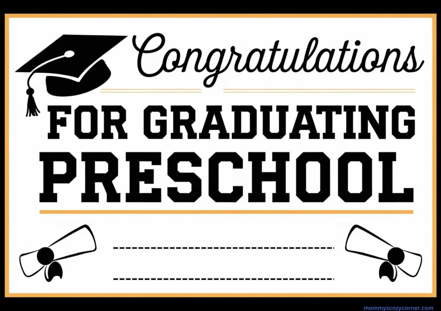7 Free Preschool Graduation Signs To Hold Up For Kids