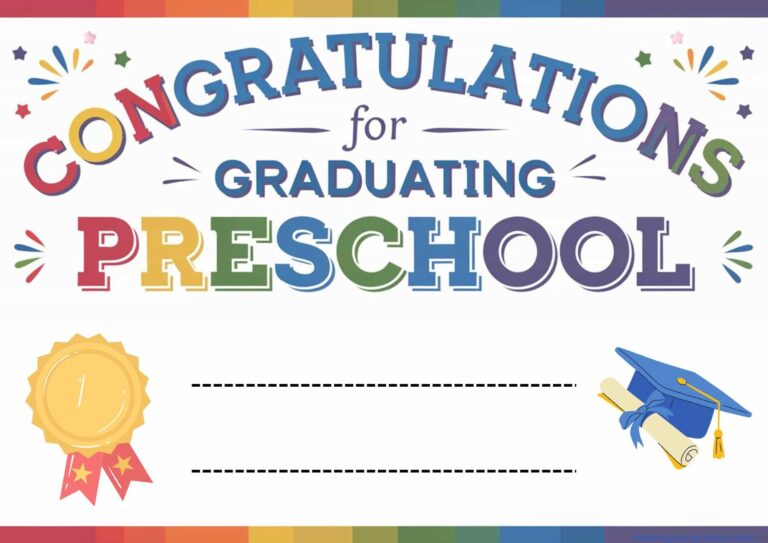 7 Free Preschool Graduation Signs To Hold Up For Kids