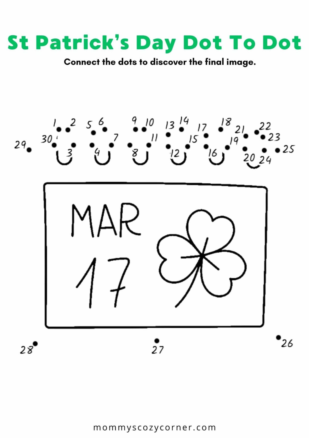 11 St Patrick's Day Connect The Dots Activities For Kids