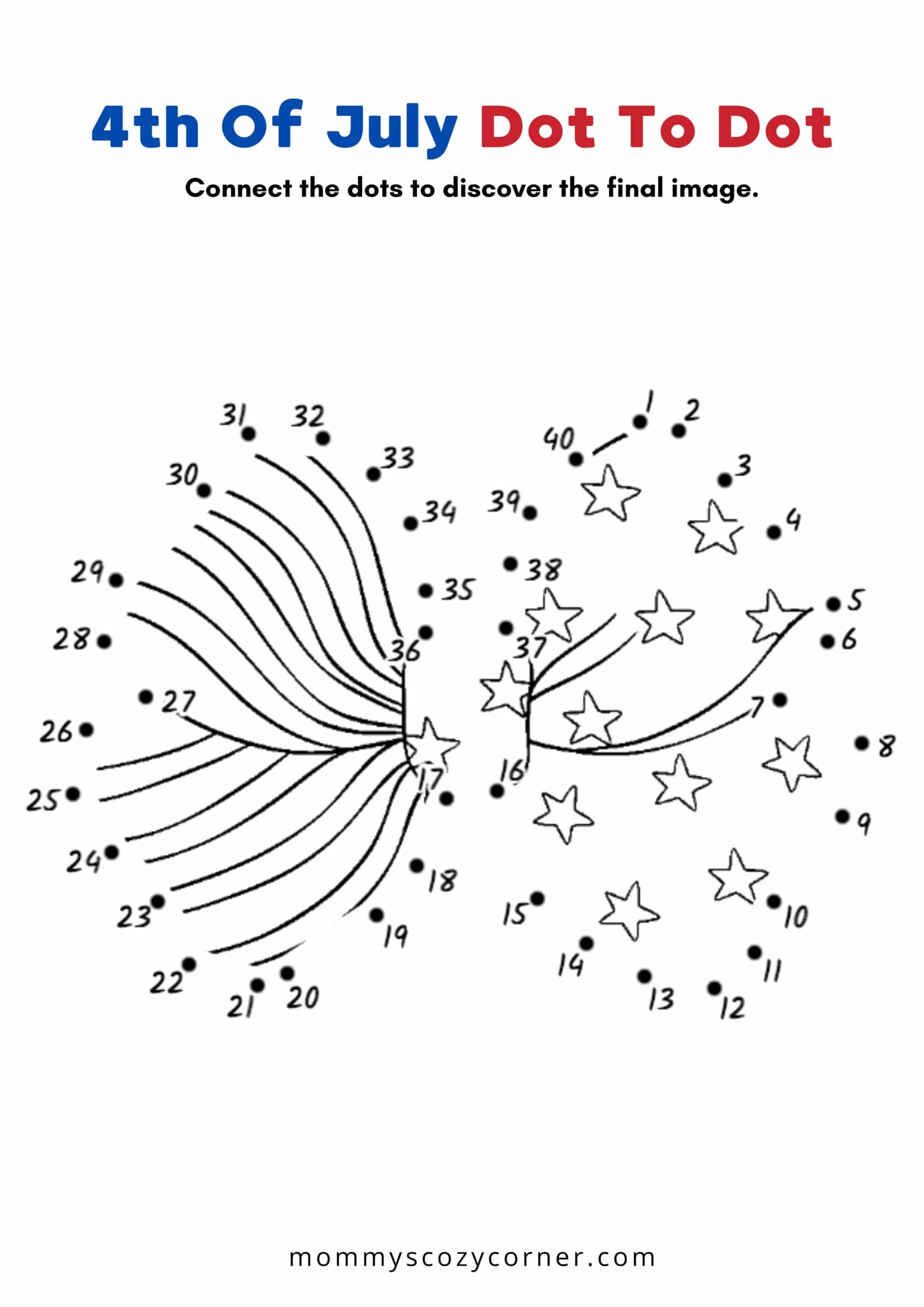 8 4th Of July Connect The Dots