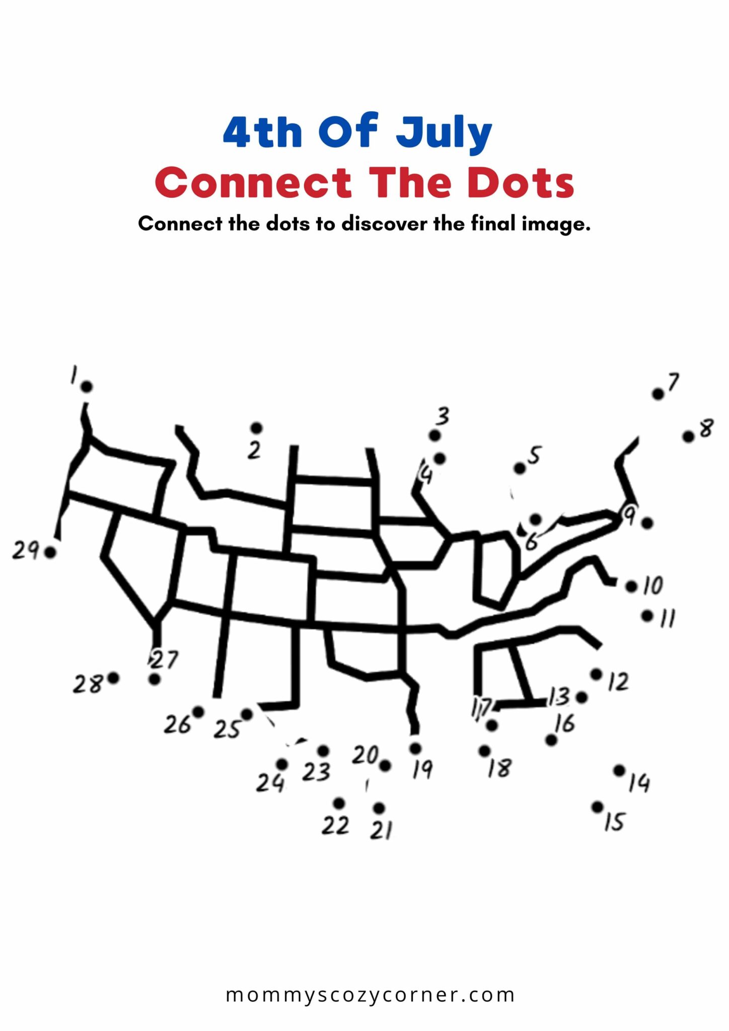 8 4th Of July Connect The Dots