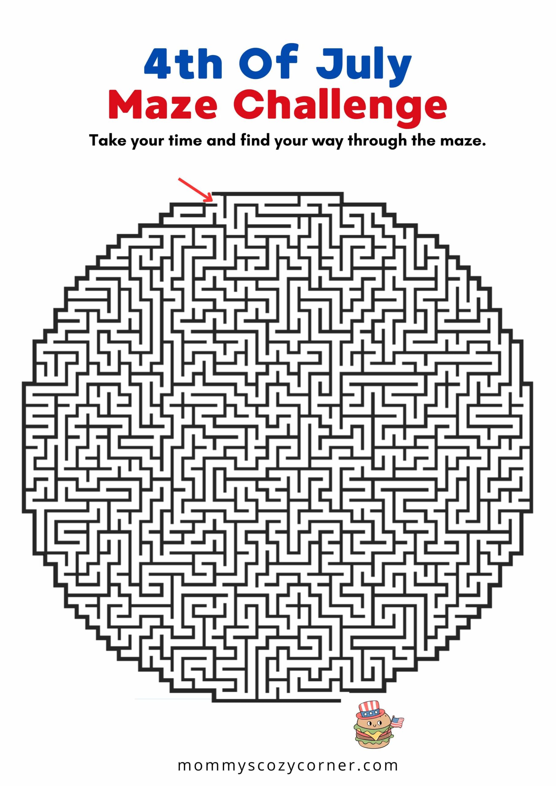 10 4th Of July Mazes For Kids - Free Printables