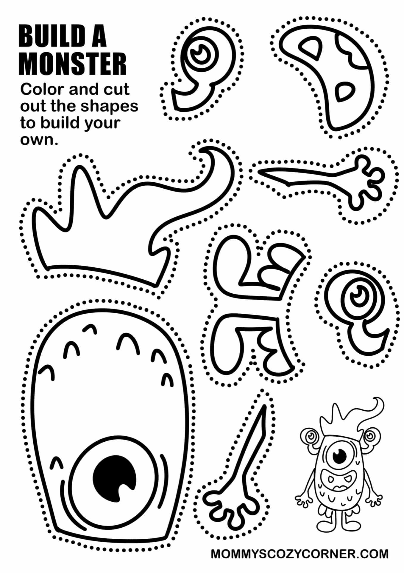 2 Build A Monster Halloween Printables