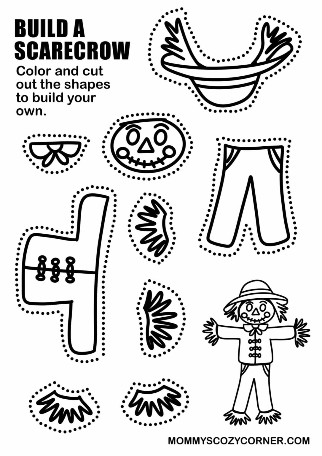 2 Build A Scarecrow Halloween Printables