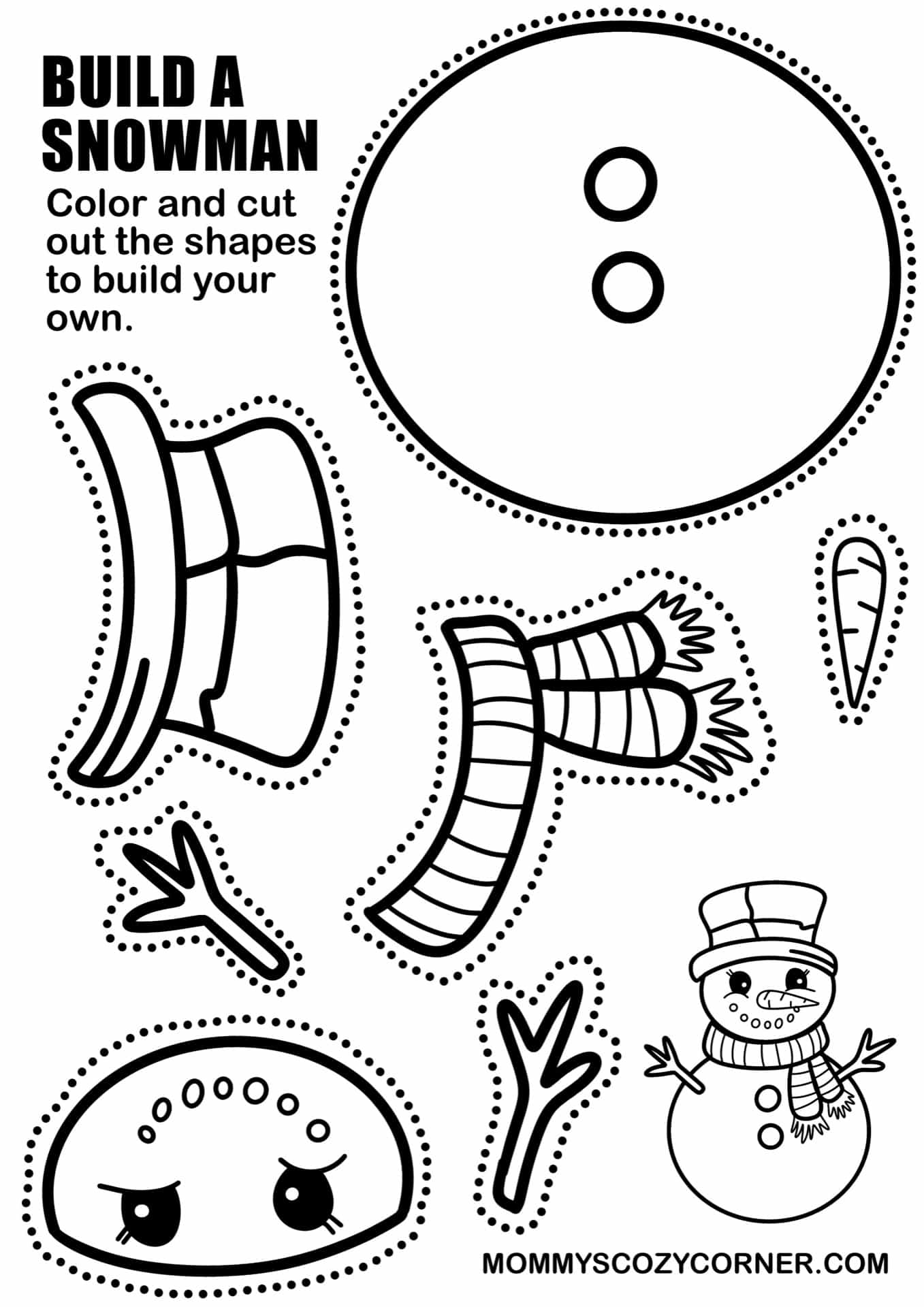 2 Build Your Own Snowman Free Printable