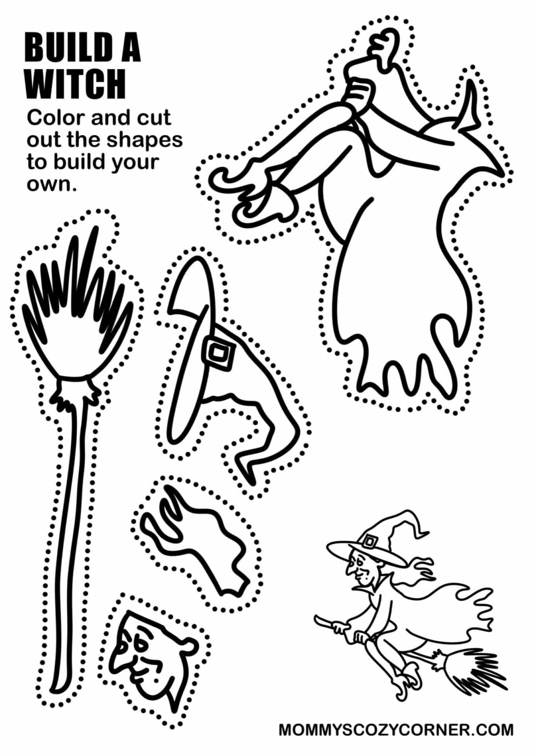 Build A Witch Halloween Printable