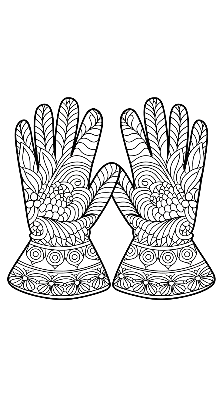 14 Christmas Mittens Mandala Coloring Pages To Relax