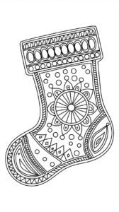 13 Christmas Stocking Mandala Coloring Pages
