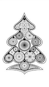10 Christmas Tree Mandala Coloring Pages