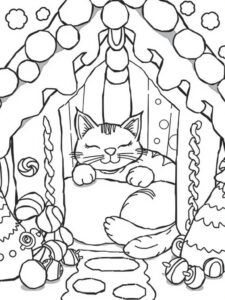 37 Festive Christmas Cat Coloring Pages for Holiday Fun