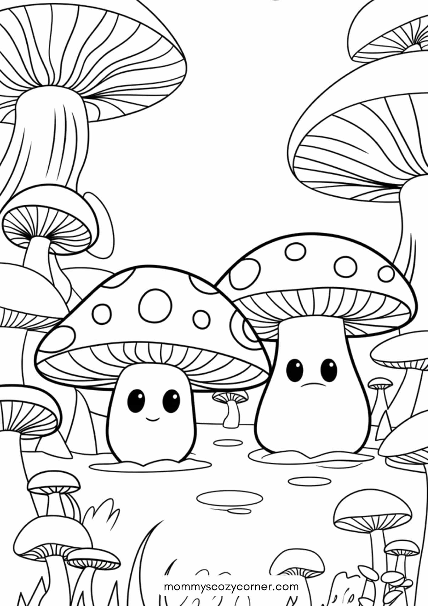 11 Mushroom Coloring Pages For Kids
