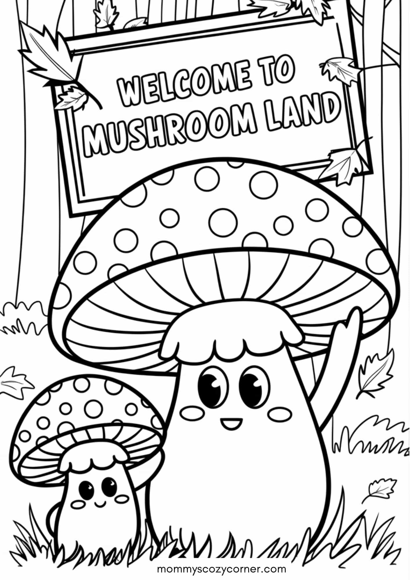 11 Mushroom Coloring Pages For Kids
