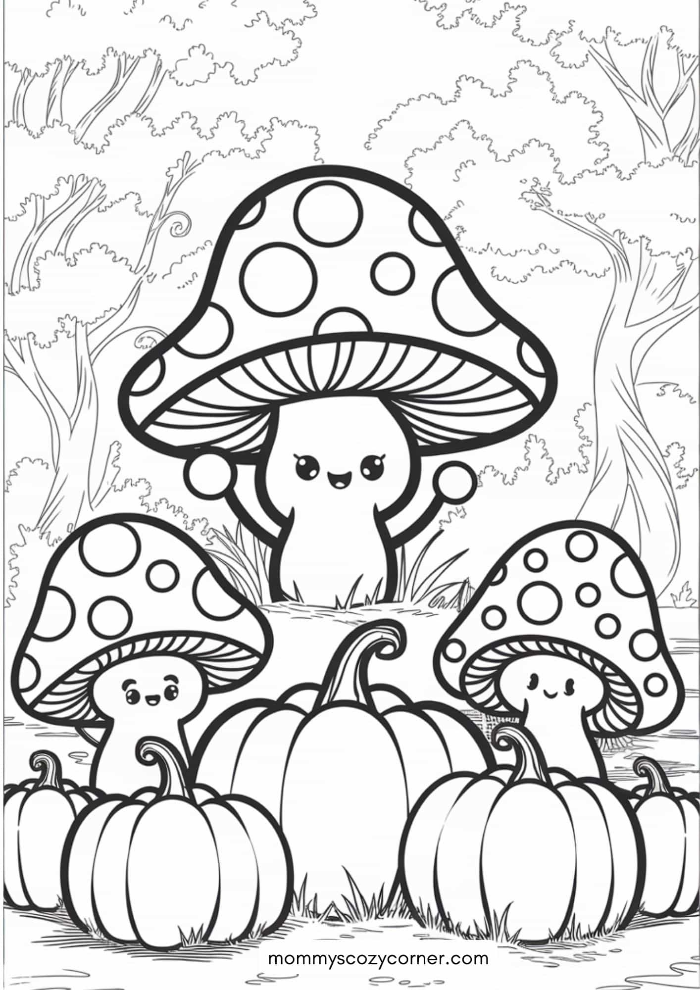 11 Mushroom Coloring Pages For Kids