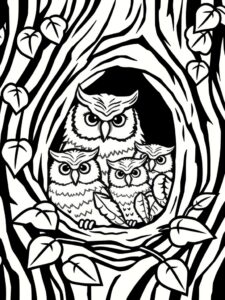 20 Adorable Owl Coloring Pages For Adults And Kids