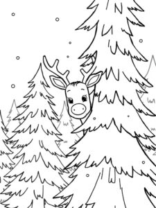 28 Adorable Reindeer Coloring Pages for Holiday Fun