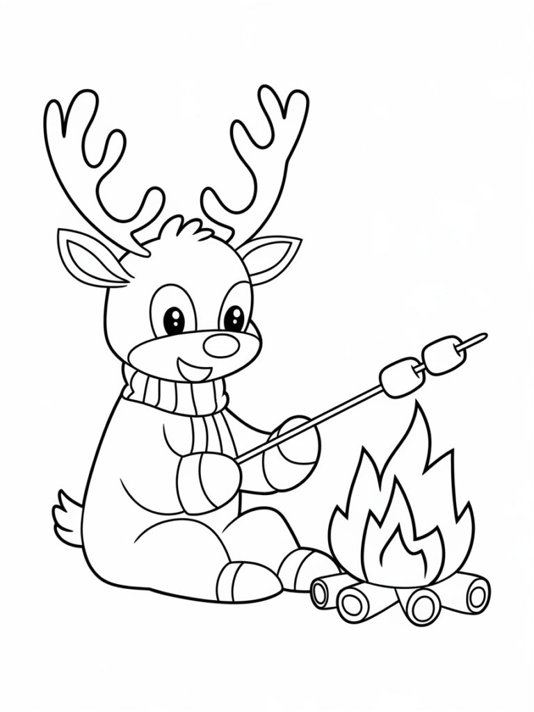 28 Adorable Reindeer Coloring Pages for Holiday Fun