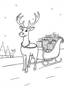 28 Adorable Reindeer Coloring Pages for Holiday Fun