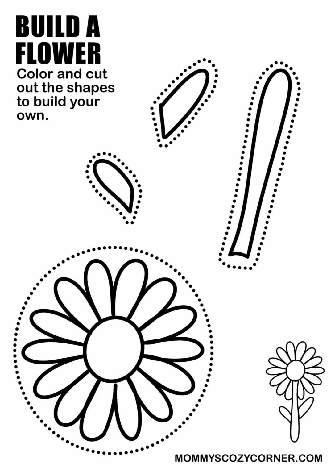 2 Build Your Own Flower Paper Craft