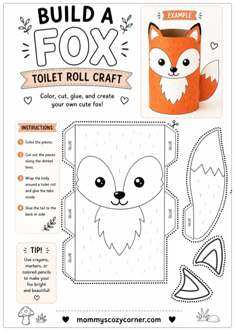 Build a Fox Toilet Roll Craft For Kids