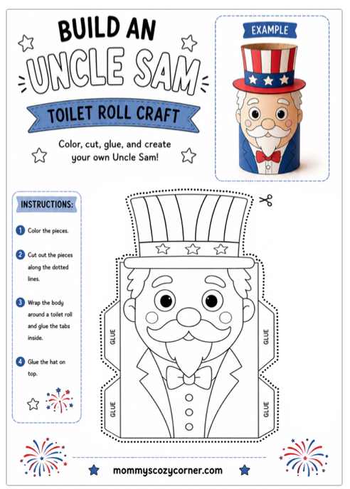 Build an Uncle Sam Toilet Roll Craft For Kids